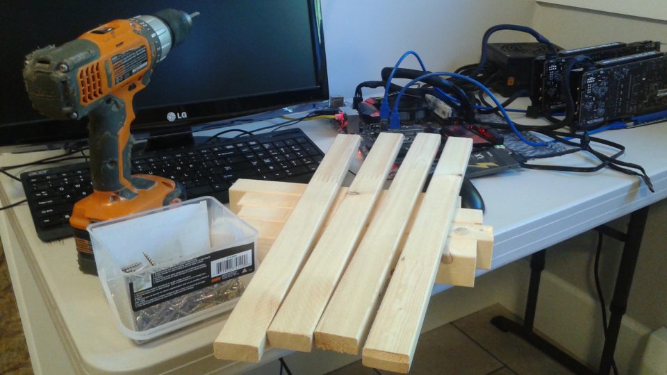 Build a $6 mining rig frame with wood and screws (and a few zipties ...